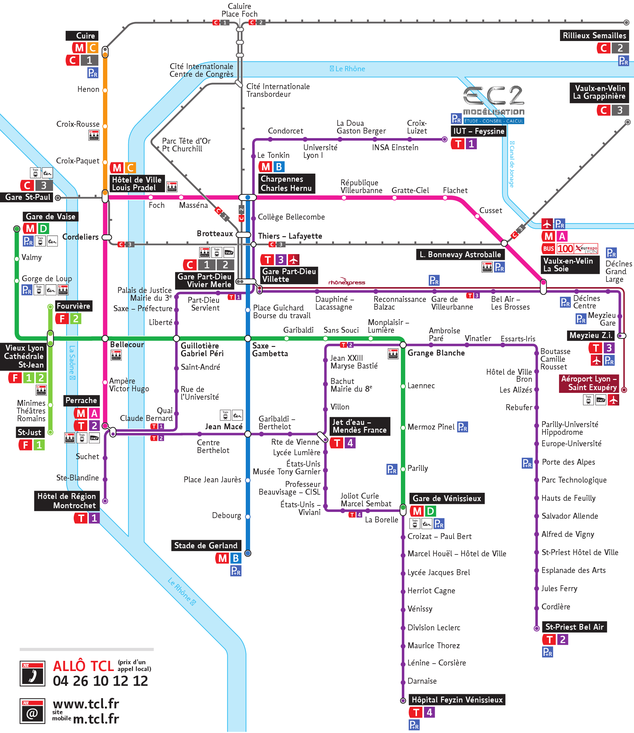 Lyon Tcl Plan Métro